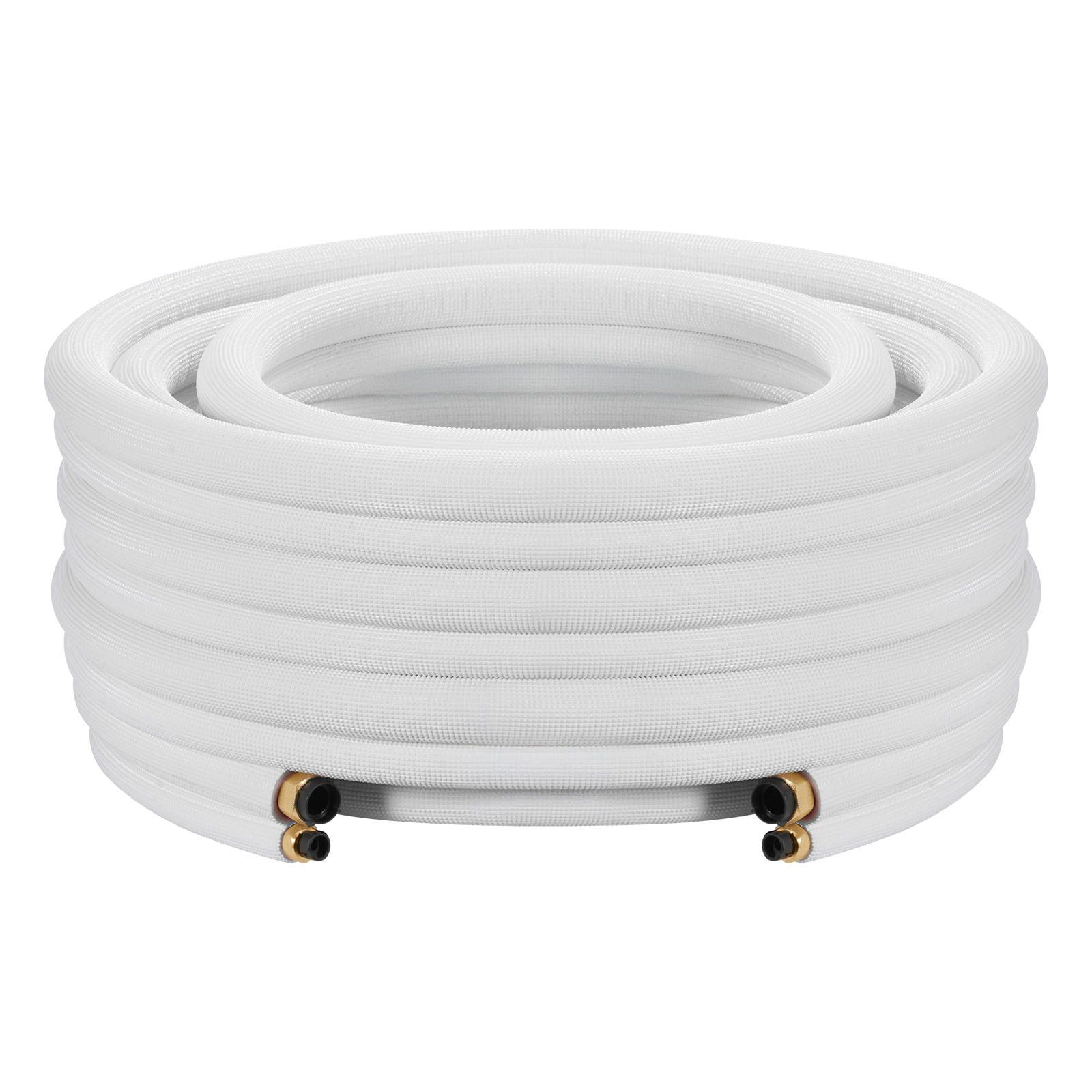 50ft Mini Split AC Line Set Kit, 1/4" & 1/2" Copper Tubing with 3/8 ...