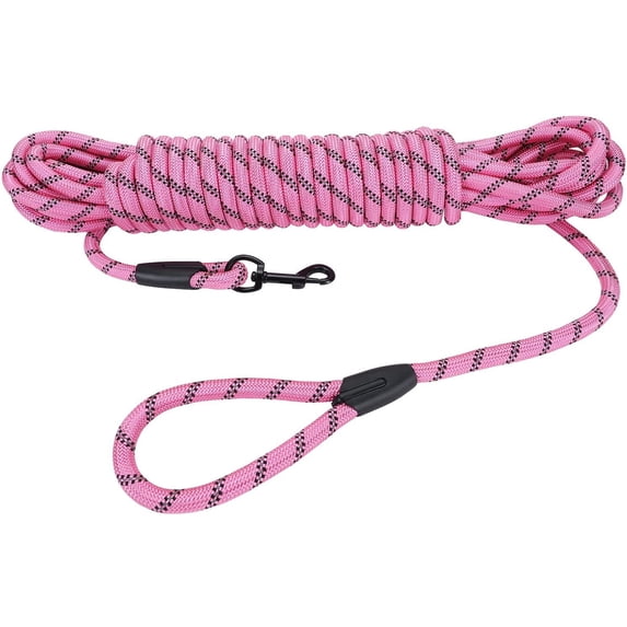 50ft Reflective Nylon Dog Training Leash with Swivel Hook - Durable ...