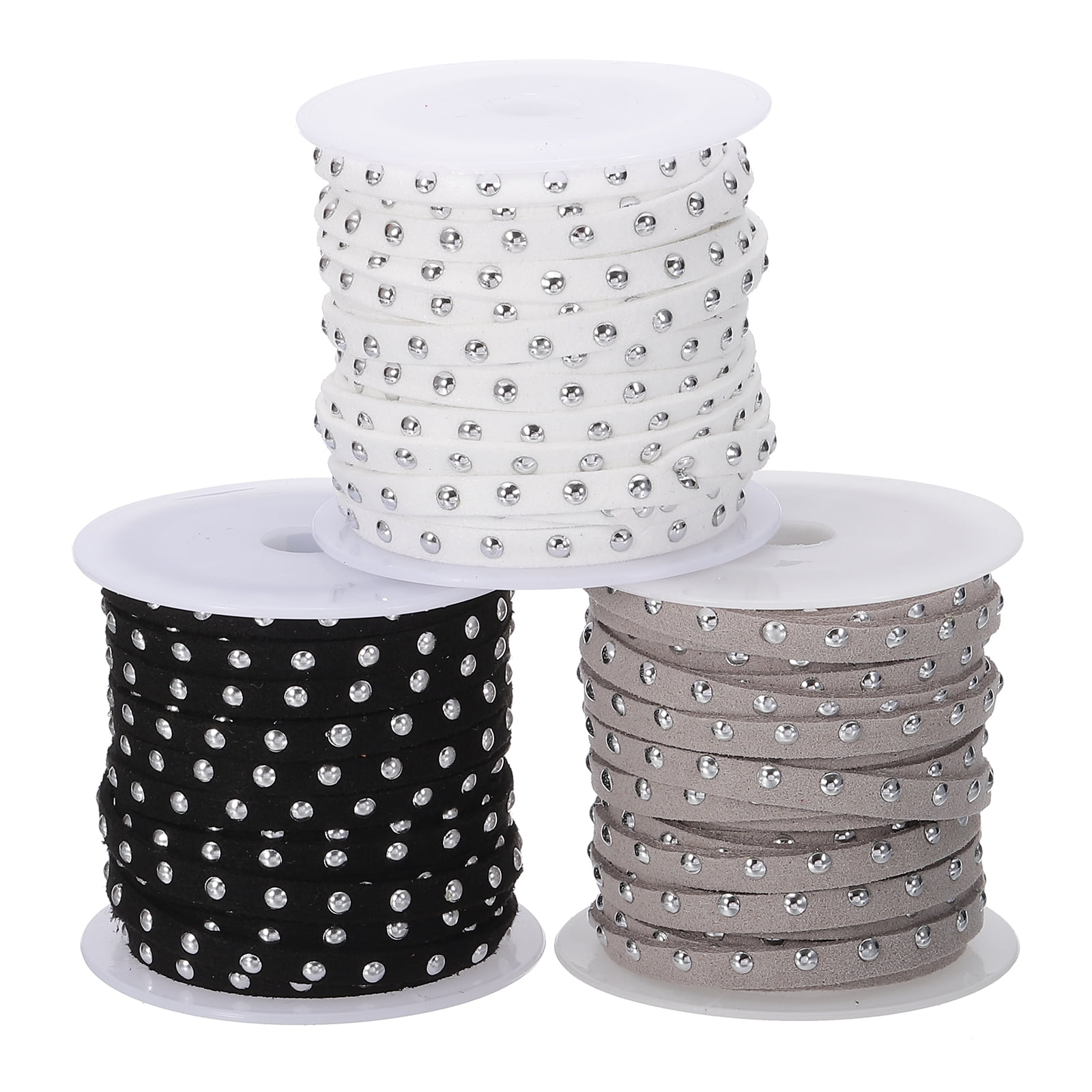 50ft Studded Faux Suede Cord Rope for Jewelry Making 3 Pack Each 5 ...