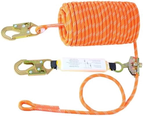 50ft Vertical Lifeline Assembly, Heavy Duty Fall Protection Safety Rope ...