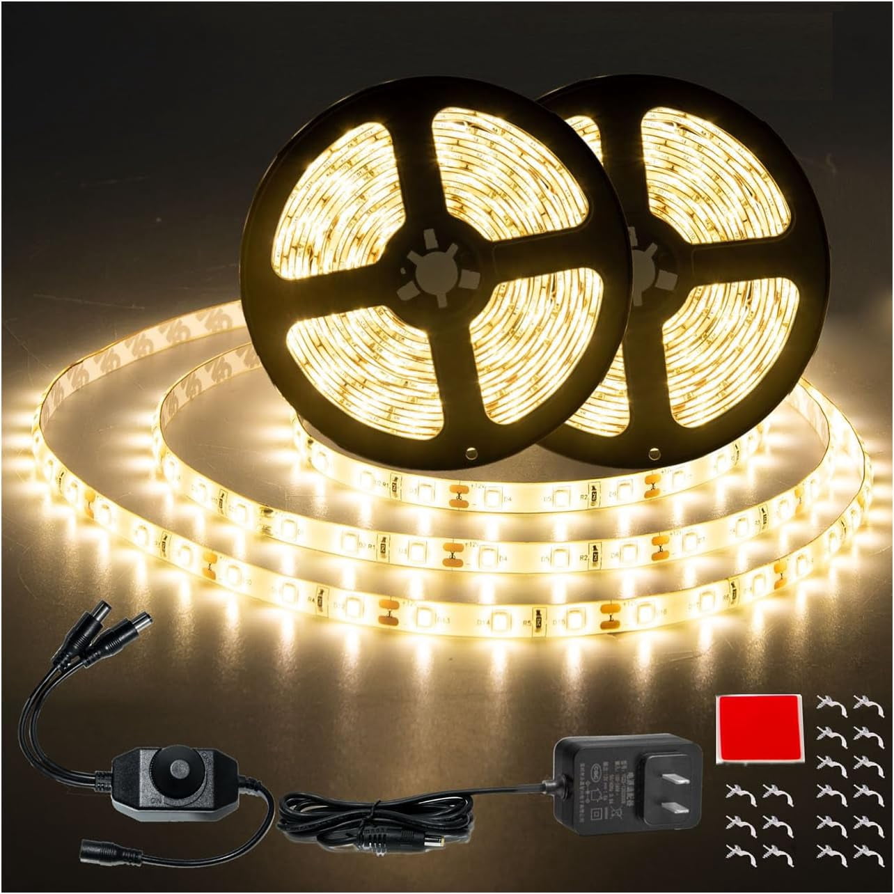 50ft Warm White Led Strip Lights, 12V Waterproof Flexible Led Light ...