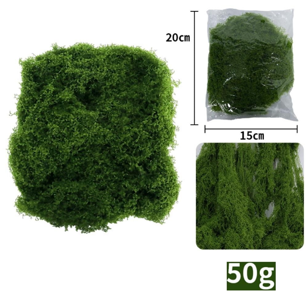 50g/100g/200g Realistic Moss for DIY Landscaping: Green Decor ...