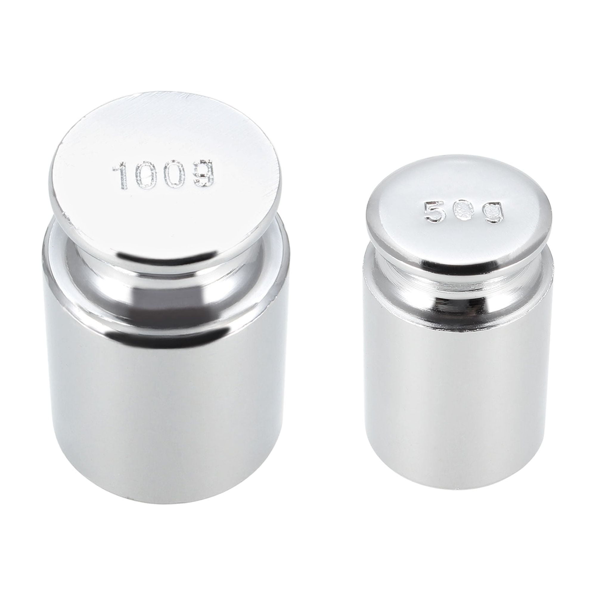 50g 100g M1 Precision Chrome Plated Steel Calibration Weight Set 2 Pack ...
