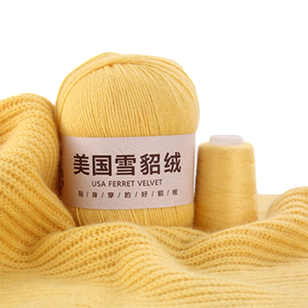 50g+20g/Set Soft Simple Solid Color Yarn DIY Hand Knitting Crochet ...