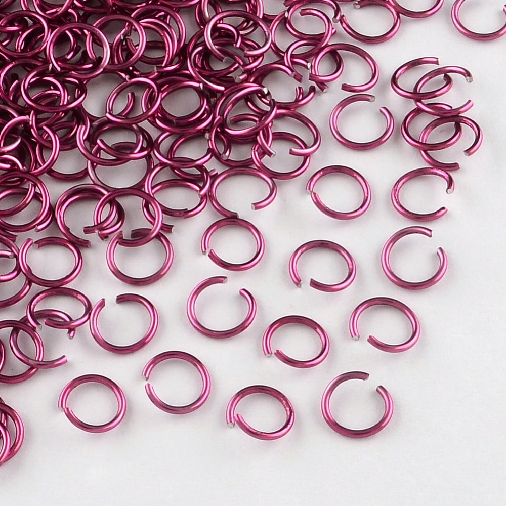 50g Aluminum Wire Open Jump Rings Crimson 20 Gauge 6x0.8mm Inner ...