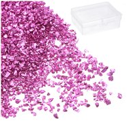 Uxcell 3 Colors Crushed Glass Chips, 1-4mm Irregular Sequins Metallic ...