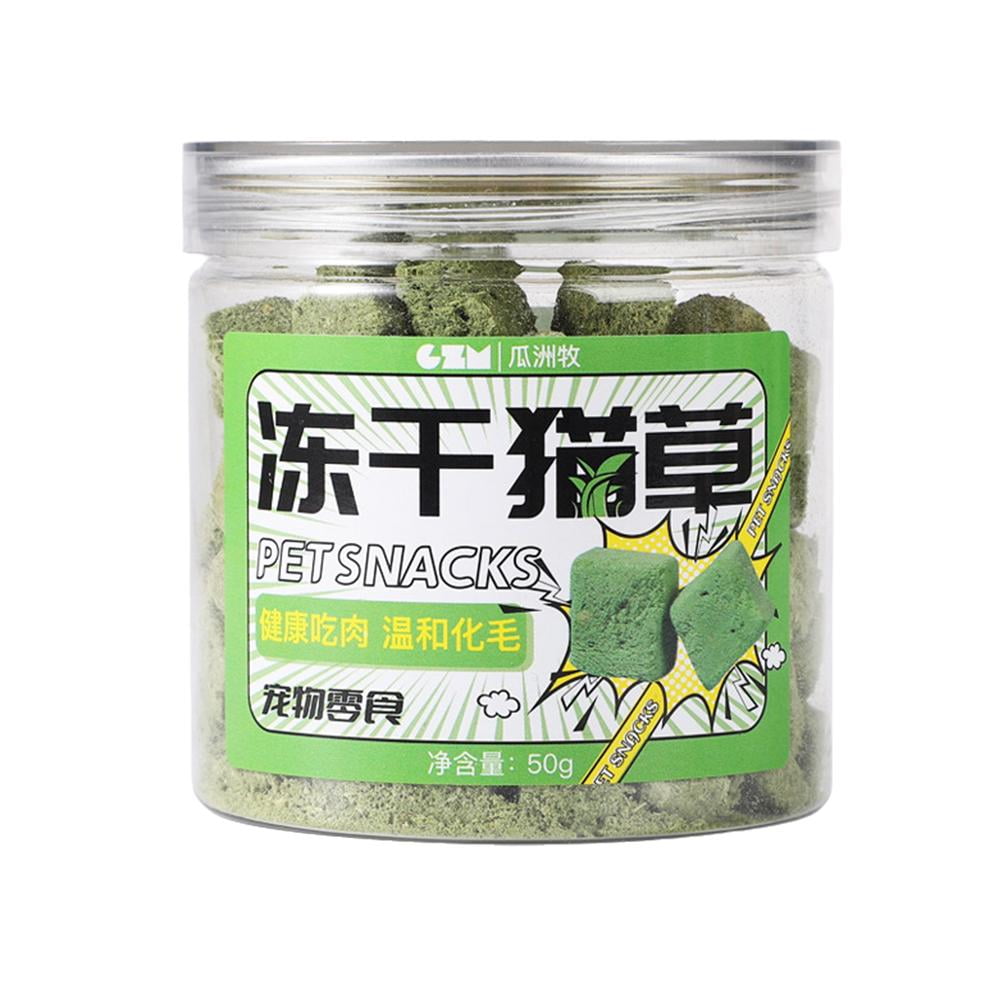 50g Freeze-dried Cat Grass Snack Hair Row Hairball Instant Catnip, D5M1 ...