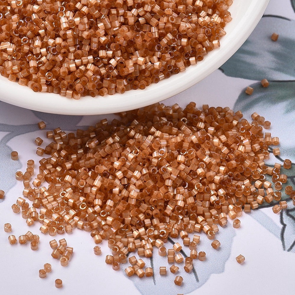50g MIYUKI Beads Cylinder Japanese Seed Beads 11/0 (DB1804) Dyed Topaz ...