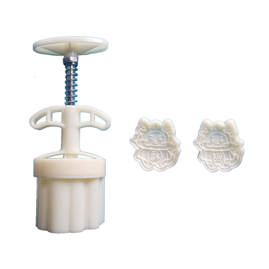 50g Mooncake Mold Baking Mould Hand Pressure Moulds Dragon Shape ...