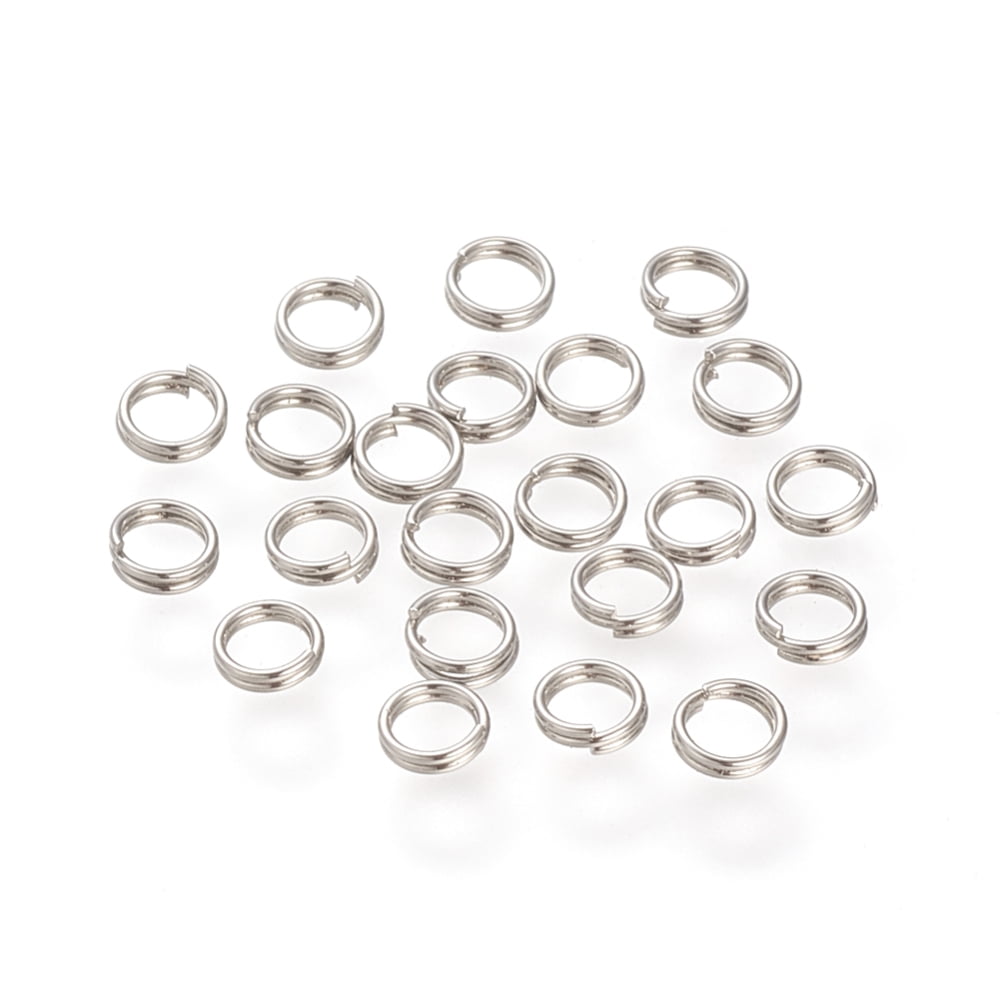 50g Non-Tarnish 304 Stainless Steel Split Rings Double Loops Jump Rings ...