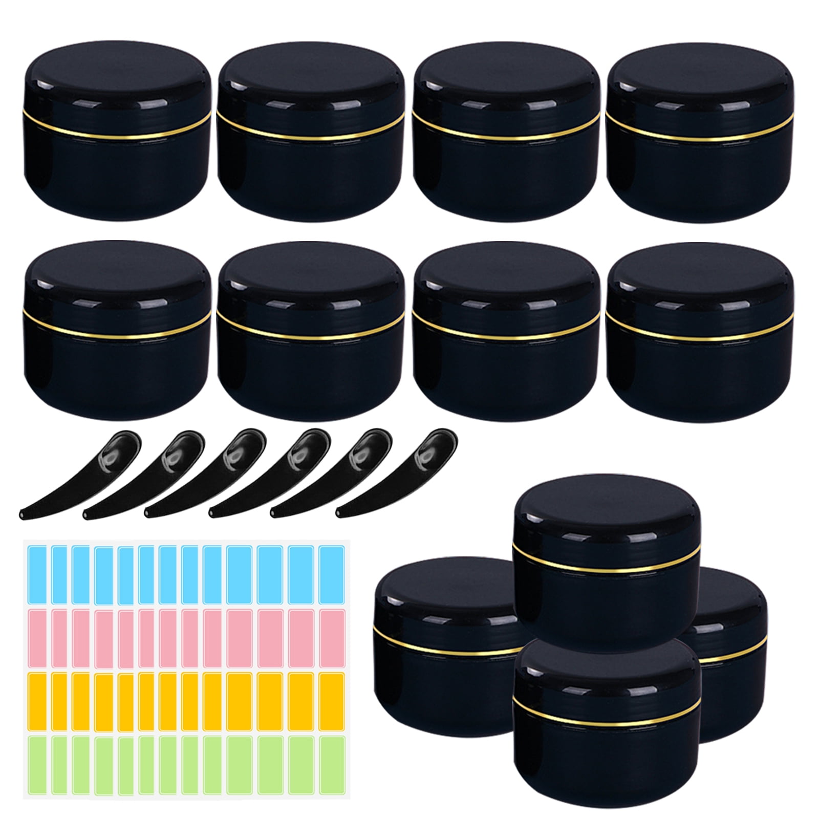 50g Round Empty Container Jar 12 Pieces Refillable Cosmetic Containers ...