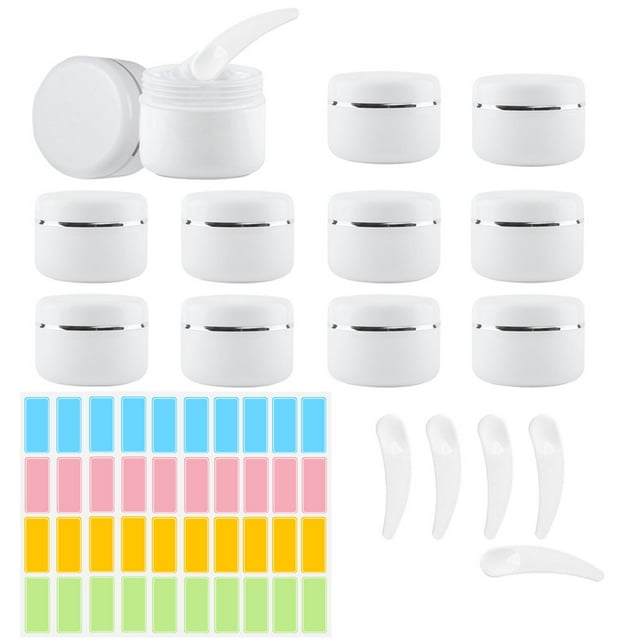 50g Round Empty Container Jar 12 Pieces Refillable Cosmetic Containers ...