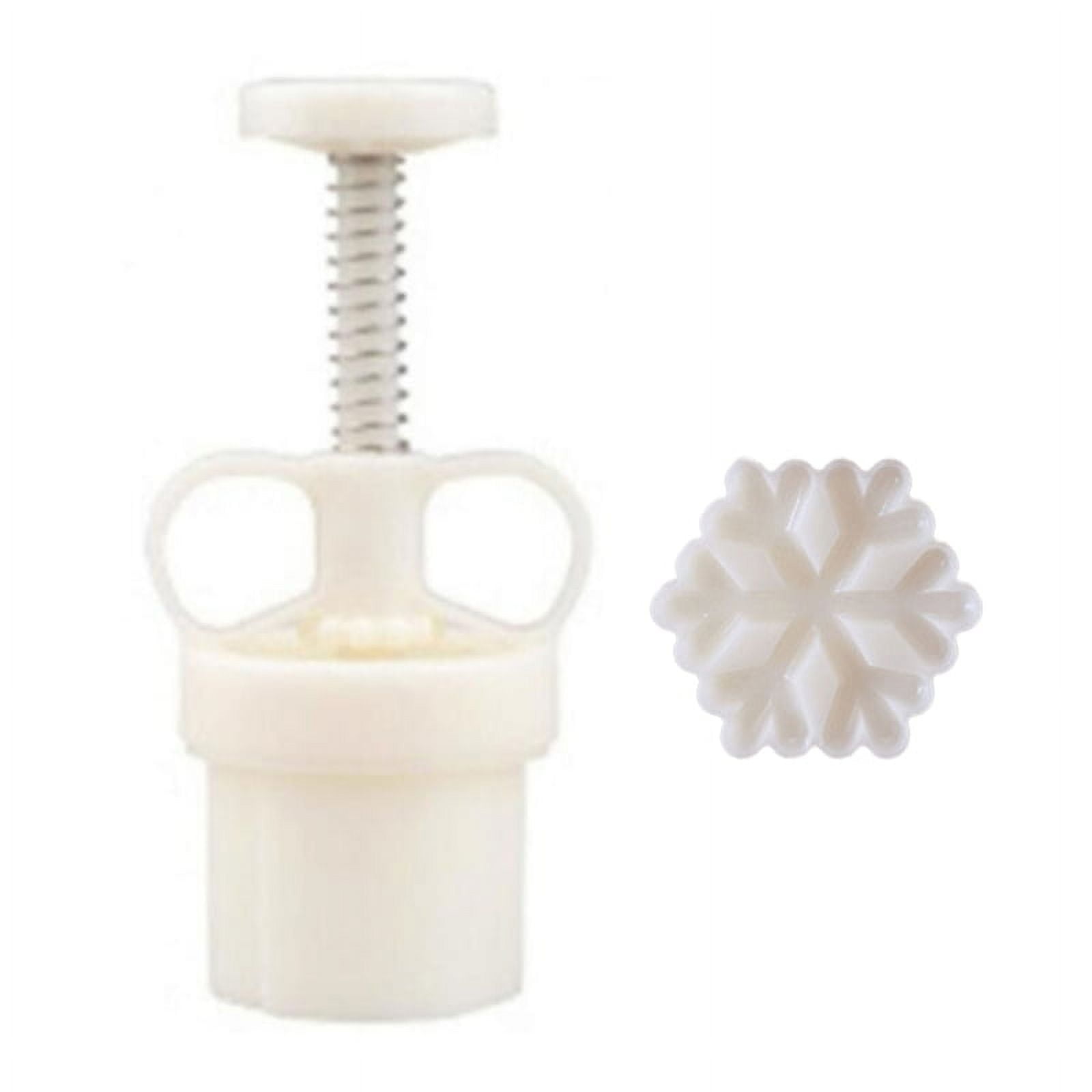 50g Snowflake Shaped Plastic Mooncake Molds Mooncake Stamps DIY Baking ...