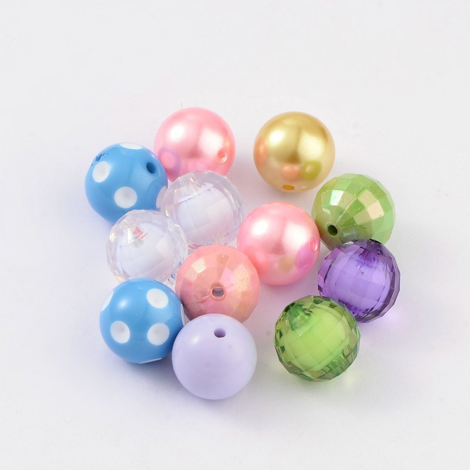 50gs Round Chunky Acrylic Bubblegum Ball Beads Mixed color 20mm Hole ...