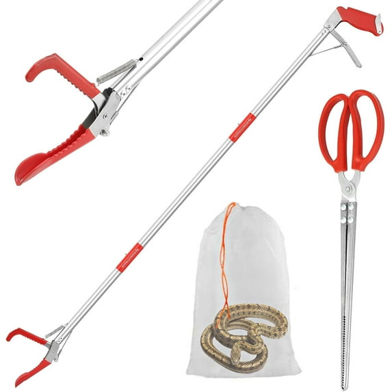 50in Multi-Functional Snake Grabber Tool Set，Collapsible Snake Catcher ...