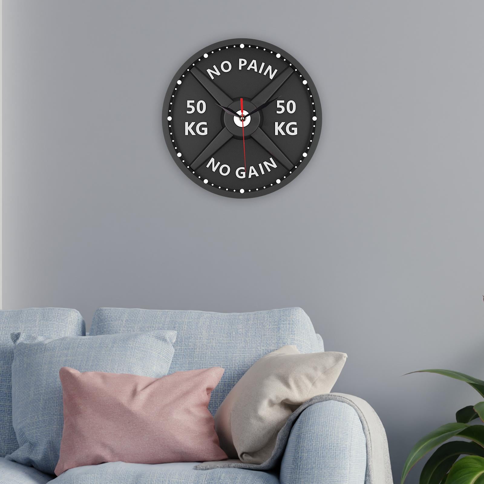50kg 3D Barbell Wall Clock Decorative Clock Creative Modern Minimalist ...