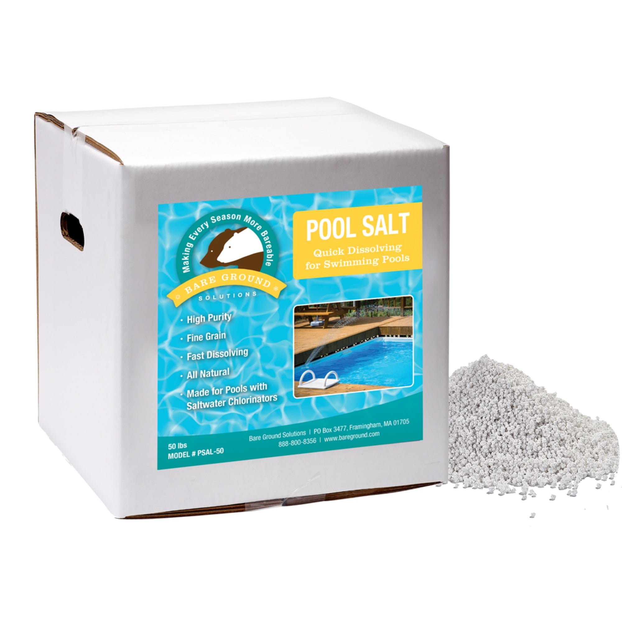 Bare Ground PSAL-50 50 lbs Box Pool Salt - Walmart.com
