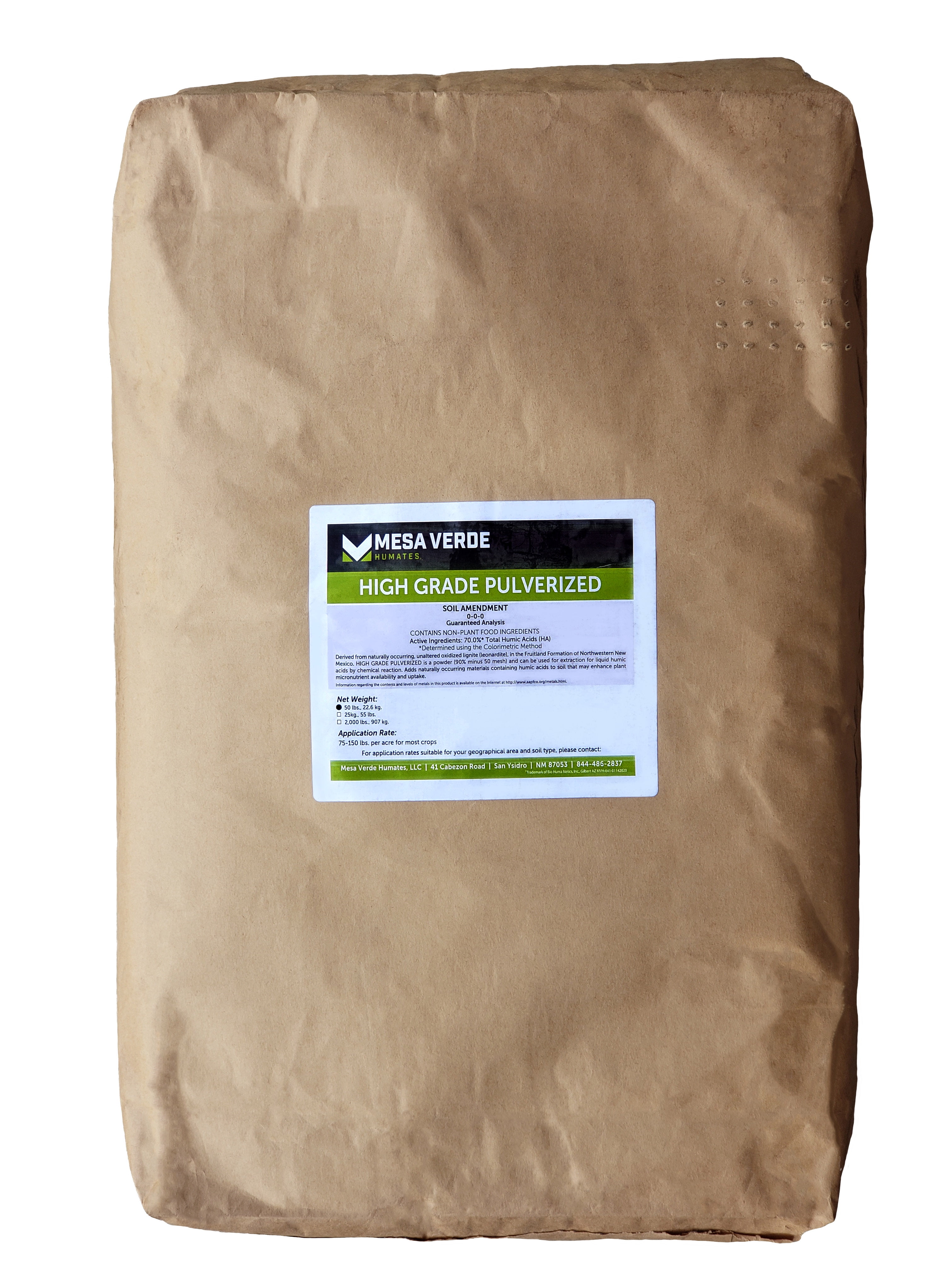 50lbs High Grade Pulverized Organic Leonardite Powder, Unaltered ...