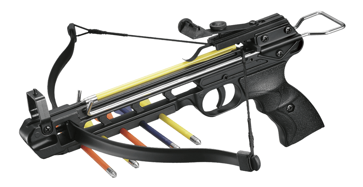 Powerful 50lbs Hunting Pistol Crossbow with 5 Arrows, Fast Reload, Auto ...