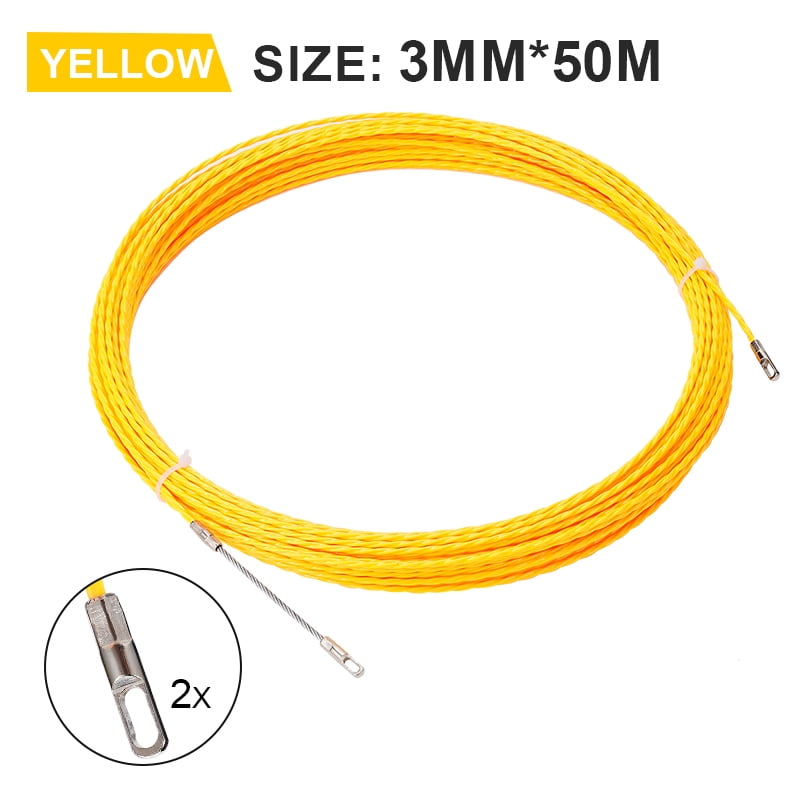 50m 3mm Cable Push Puller Fiberglass Cable Puller Fish Tape Reel ...