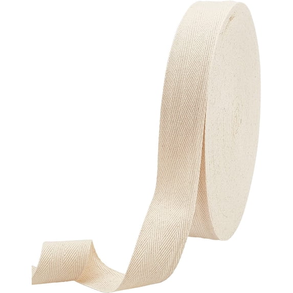 50m Cotton Cotton Twill Tape Ribbons Herringbone Ribbons for Home ...