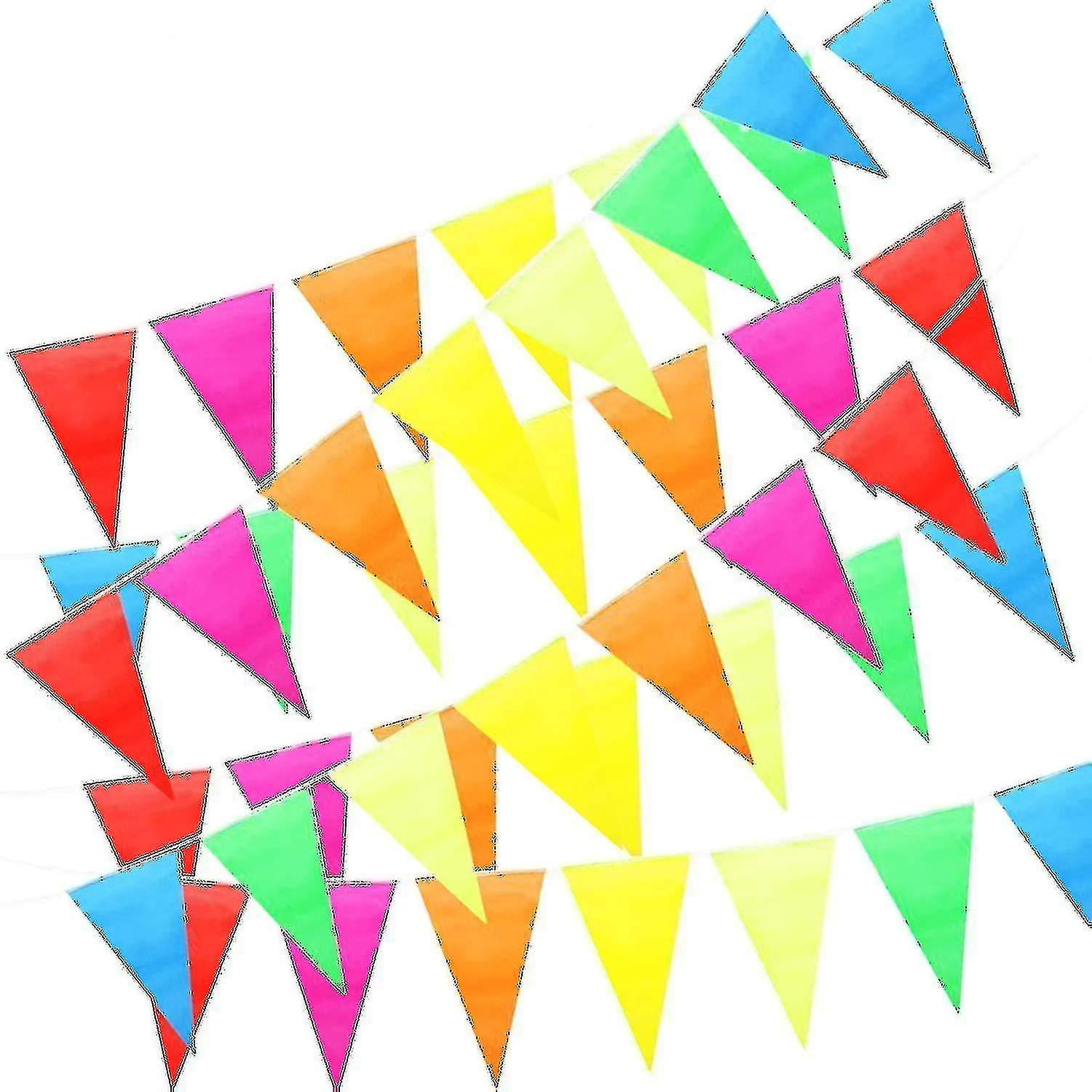 50m Multicolor Pennant, Fabric Pennant Garland, Triangle Banner, Banner ...