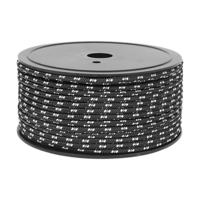 50m Reflective Guyline Solid Braid Camping Rope Nylon Rope 4mm ...