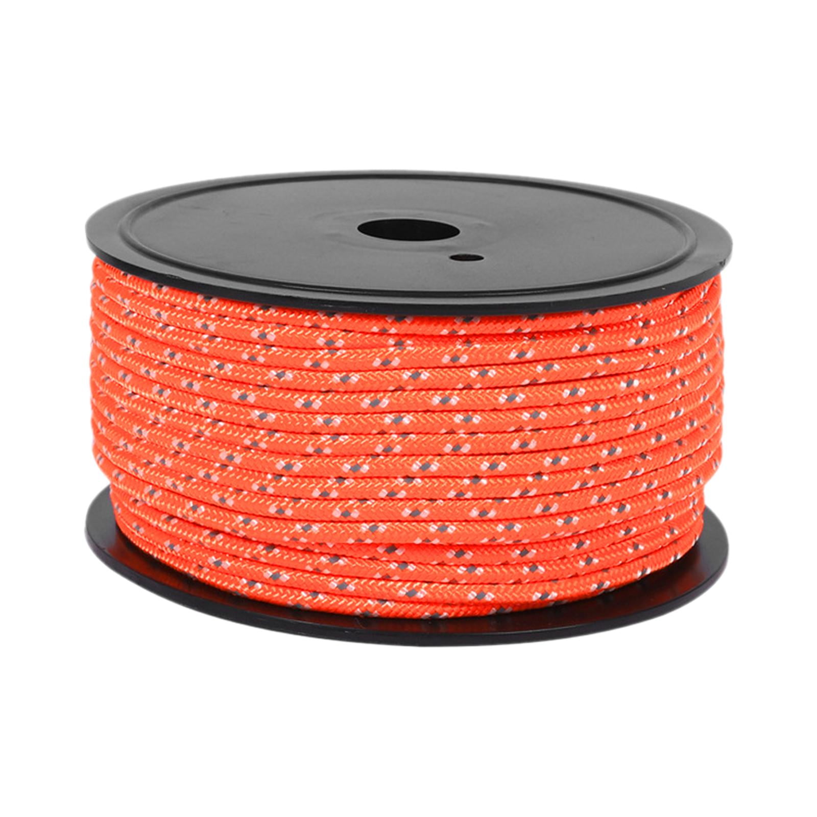 50m Reflective Guyline Solid Braid Camping Rope Nylon Rope 4mm ...