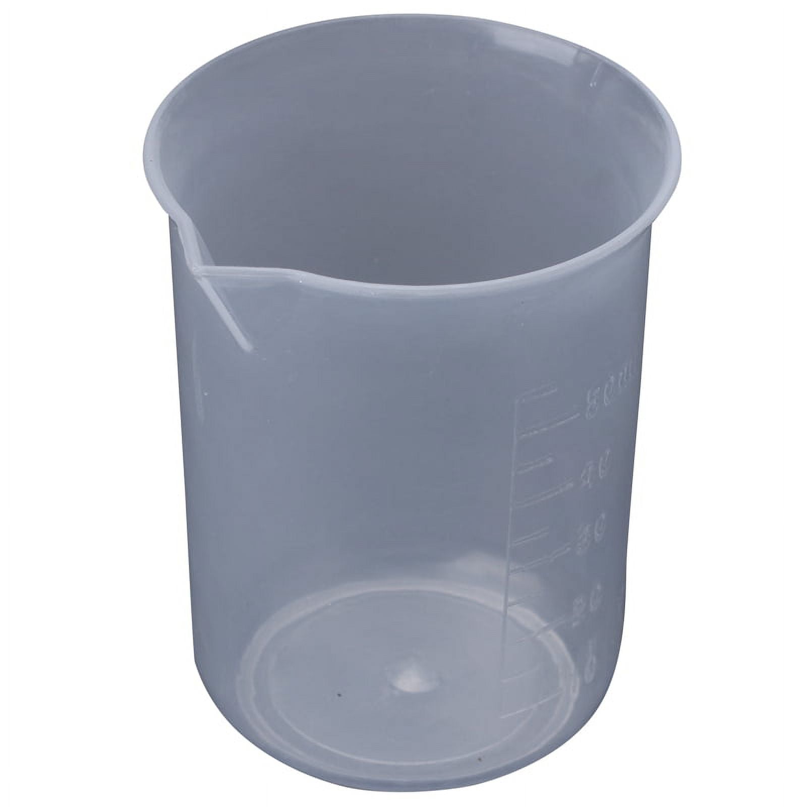 50mL Graduated Beaker Clear Plastic Measuring Cup for Lab 2 Pcs ...