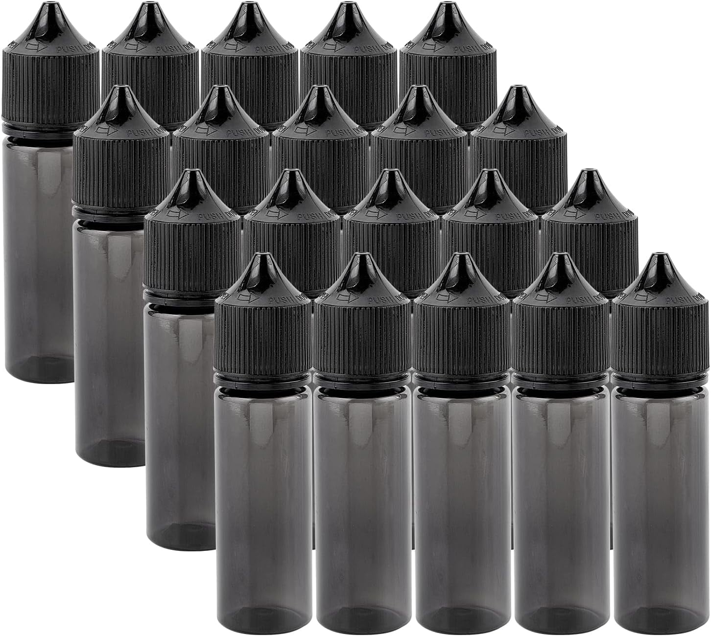 50ml 20Pcs Black Applicator Bottles with Tip Cap Twist Top Applicator ...