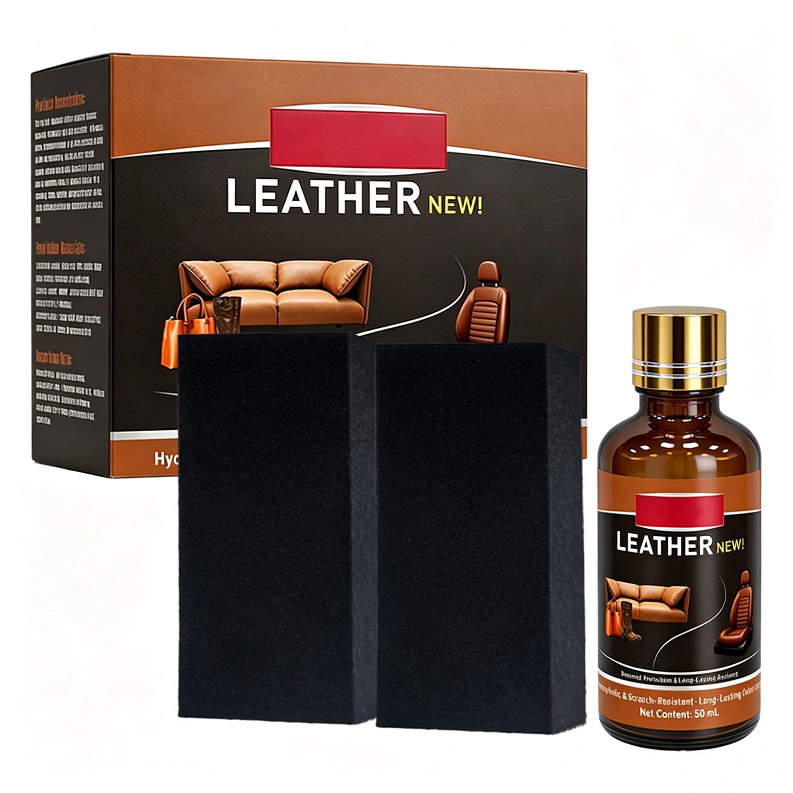50ml Car Leather Seat Plating Agent Scratch Fouling Refurbishment Care ...