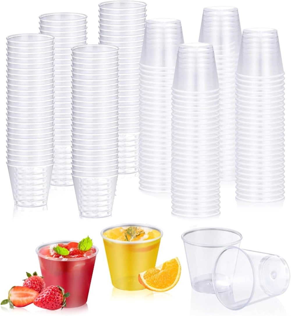 50ml Clear Hard Plastic Cups,Disposable Water Cups,Mini Bulk Drinking ...