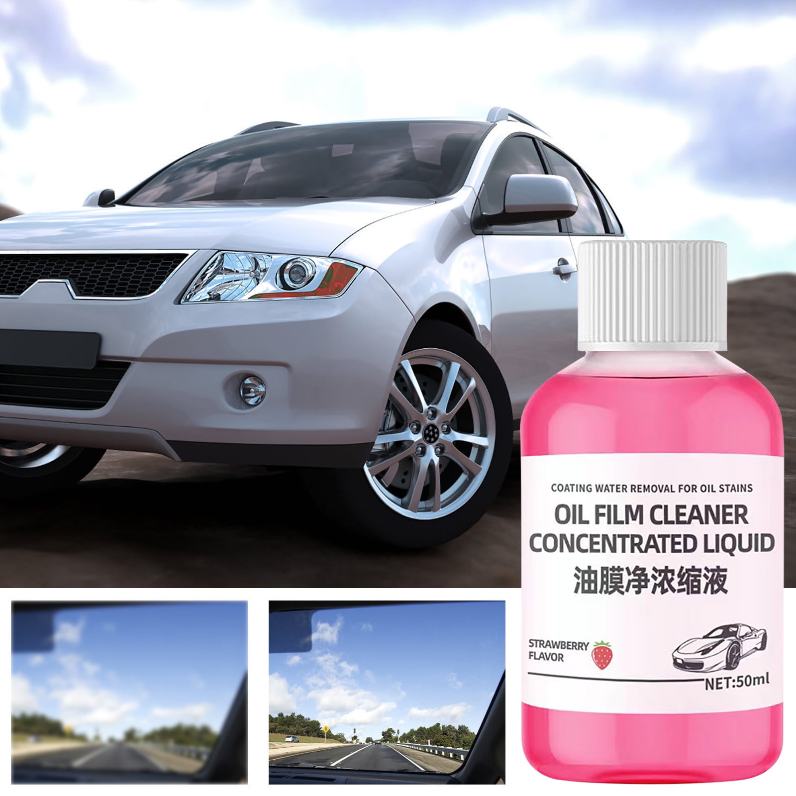 50ml Concentrated Windshield Oil Film Remover – Heavy-Duty Degreaser ...