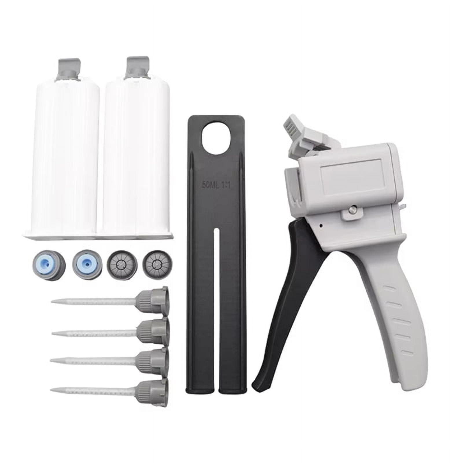 50ml Dispensing AB Glue Two-Component Glue Epoxy Resin with 4 Mixing Needle 2 Empty Dual ...