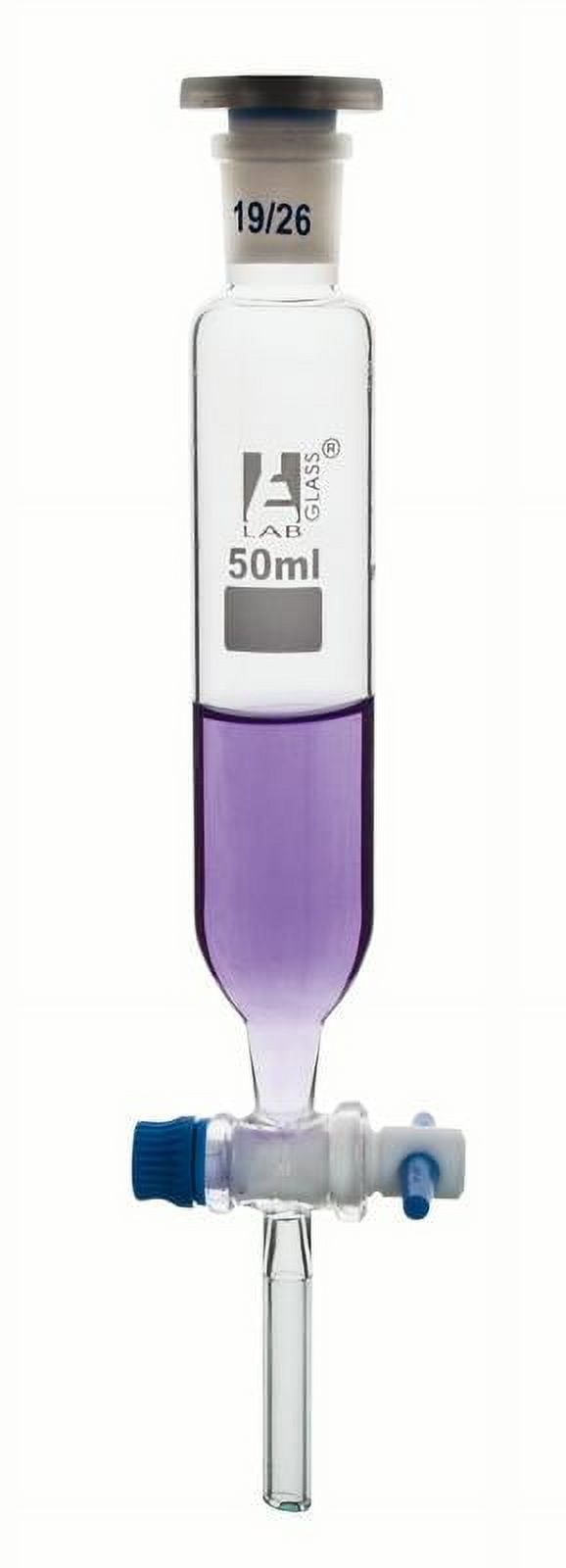 50ml Dropping Funnel - Borosilicate Glass - 19/26 Socket Size w ...