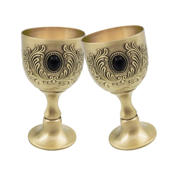 50ml Embossed Shot Glass Metal Chalice Cup Wine Goblet For Outdoor And ...