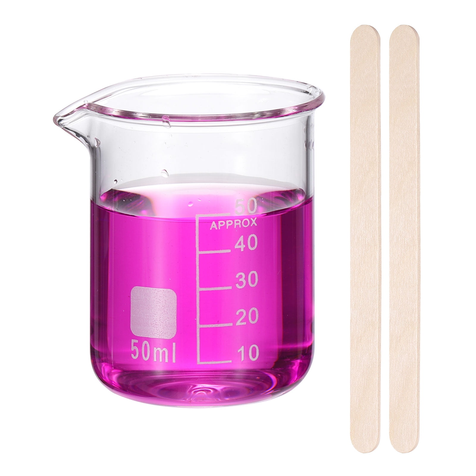 50ml Glass Beaker, Measuring Glass Beaker Graduated Borosilicate Lab ...