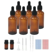 Vivalpex, 12, Amber, 2 oz Glass Bottles with Glass Eye Droppers ...