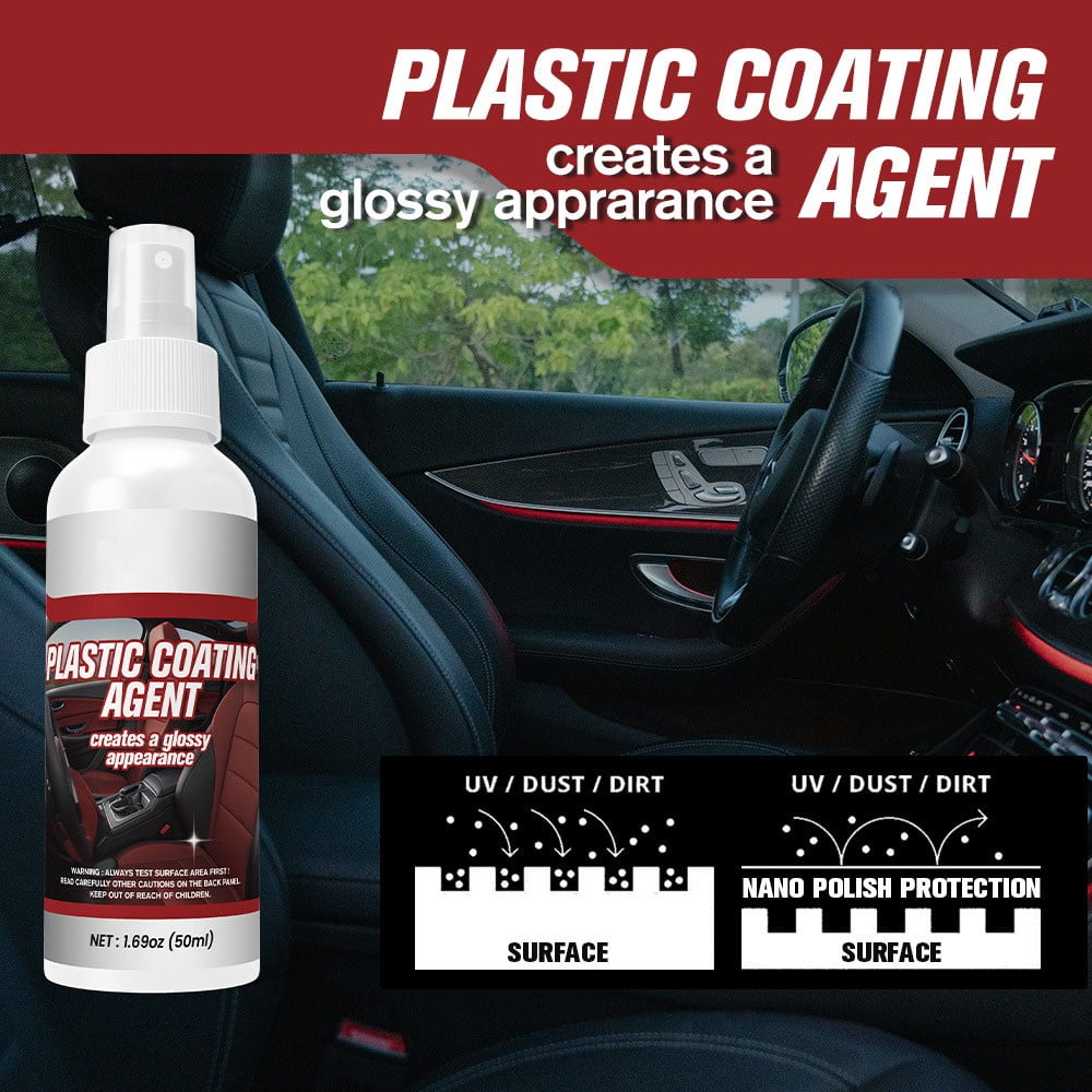 50ml Interior Plastic Protectant Kit - UV Resistant Dashboard Coating w ...