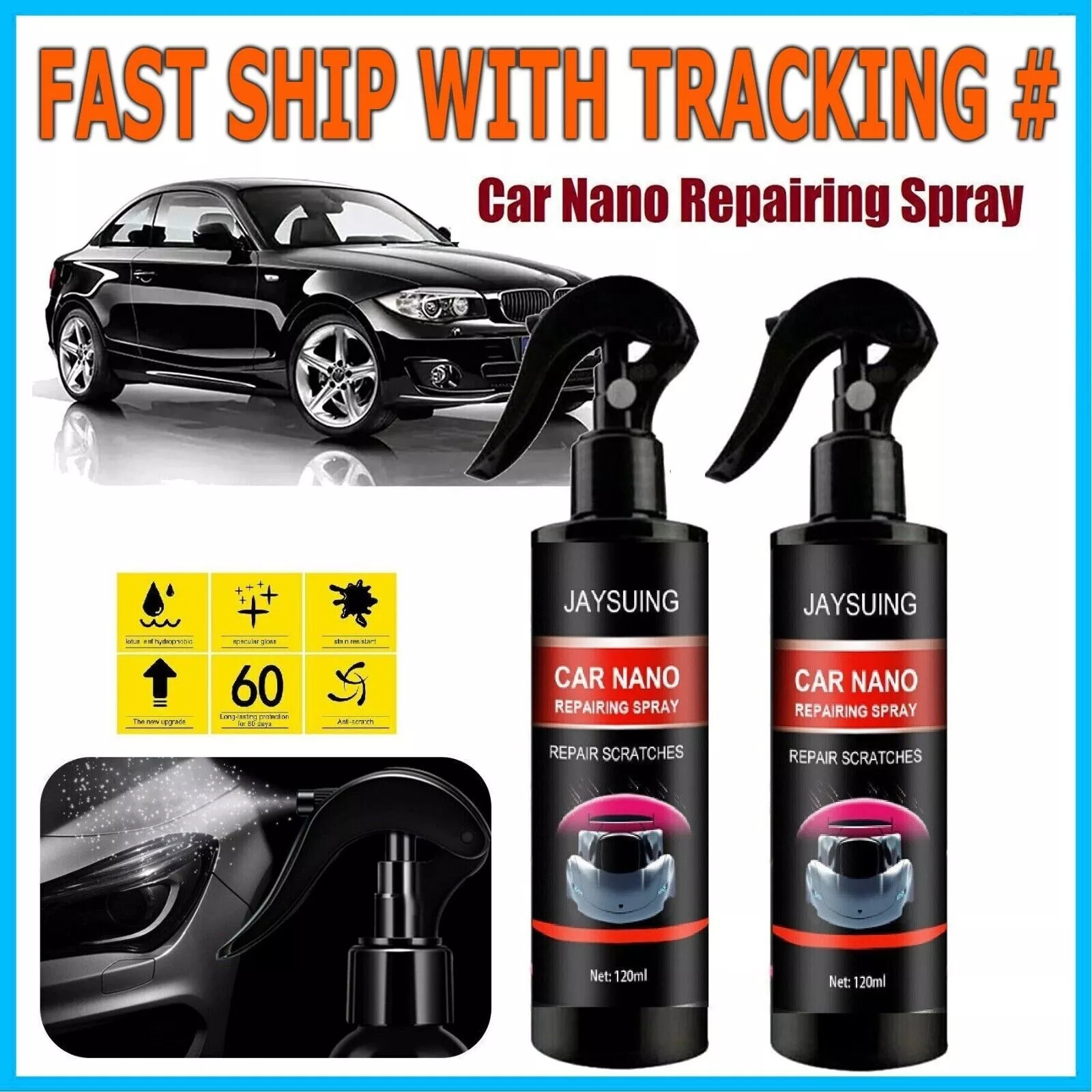 50ml JAYSUNG Nano Coating Spray for Cars – Advanced Surface Protection ...