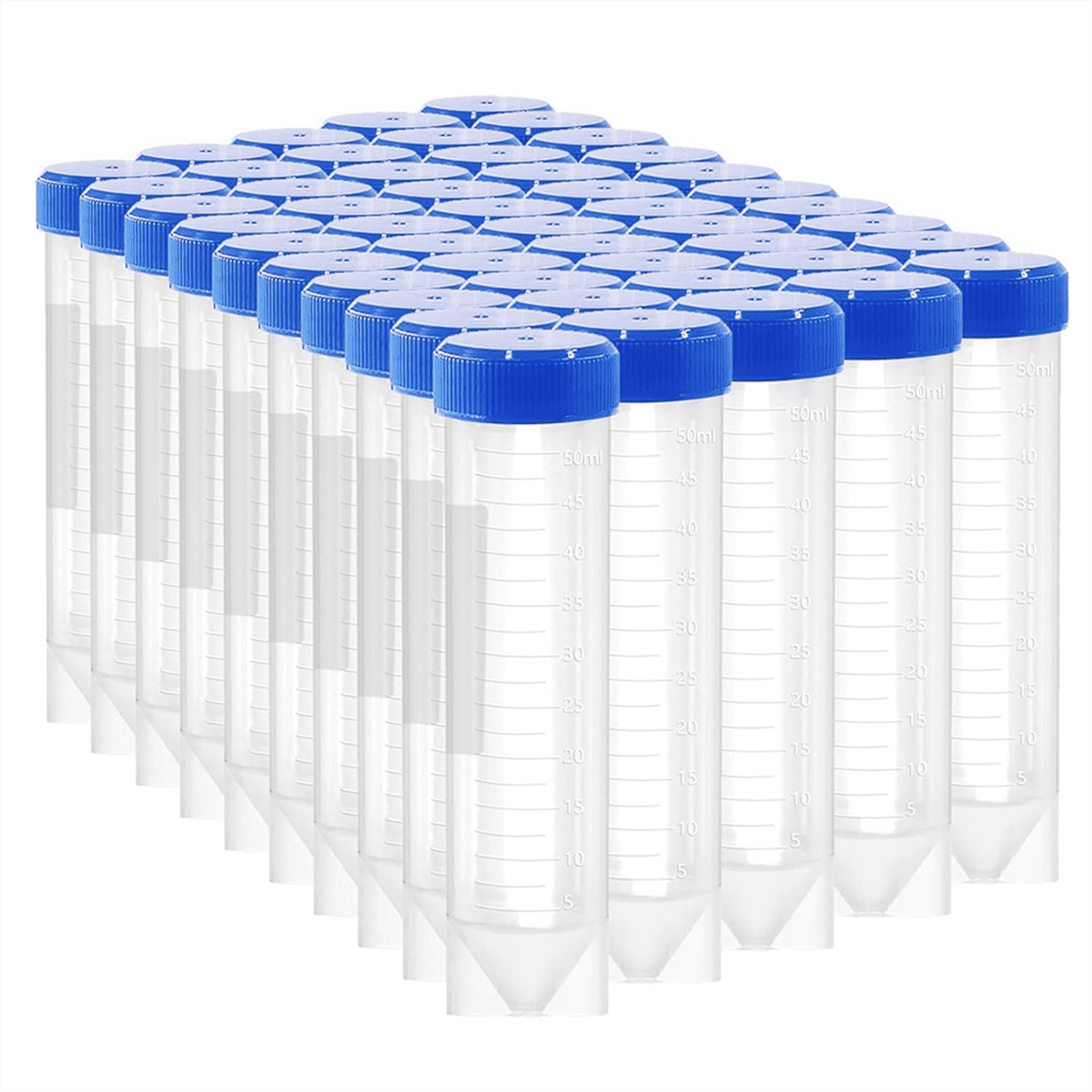 50ml Plastic Centrifuge Tubes with Screw Cap, 50 PCS 50ml Self-Standing ...