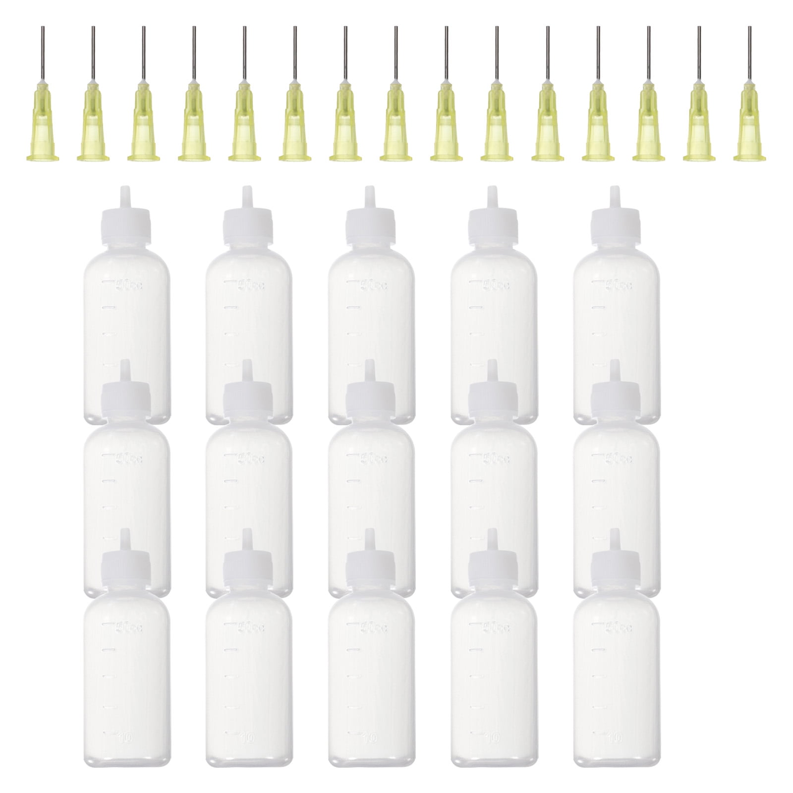 50ml Precision Applicator Bottles, 15Pcs Needle Tip Squeeze Bottle ...
