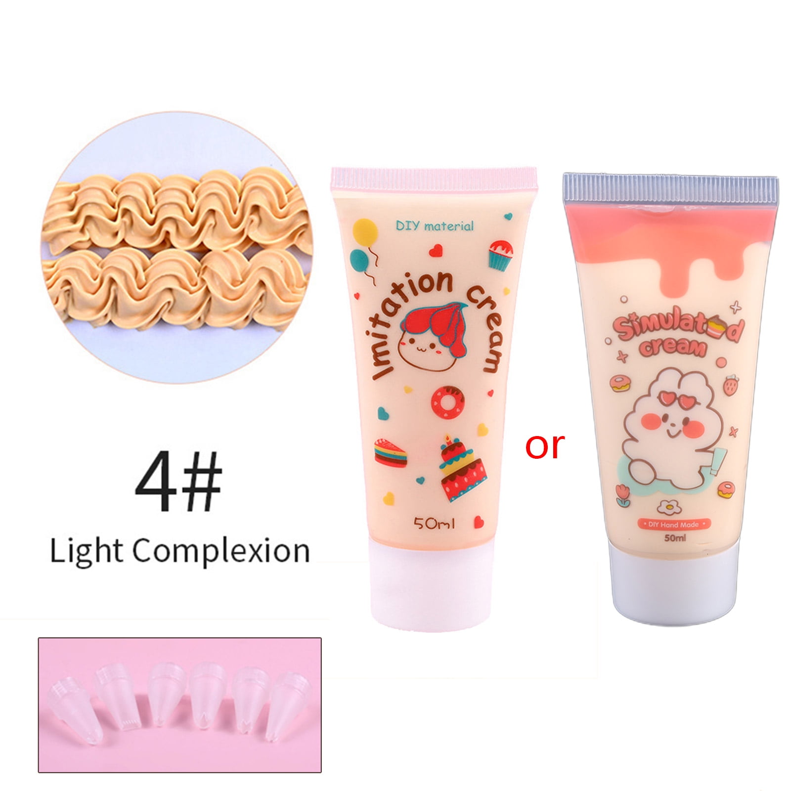 50ml Simulation Imitation Cream Adhesive Gel DIY Fake Whipped Cake ...