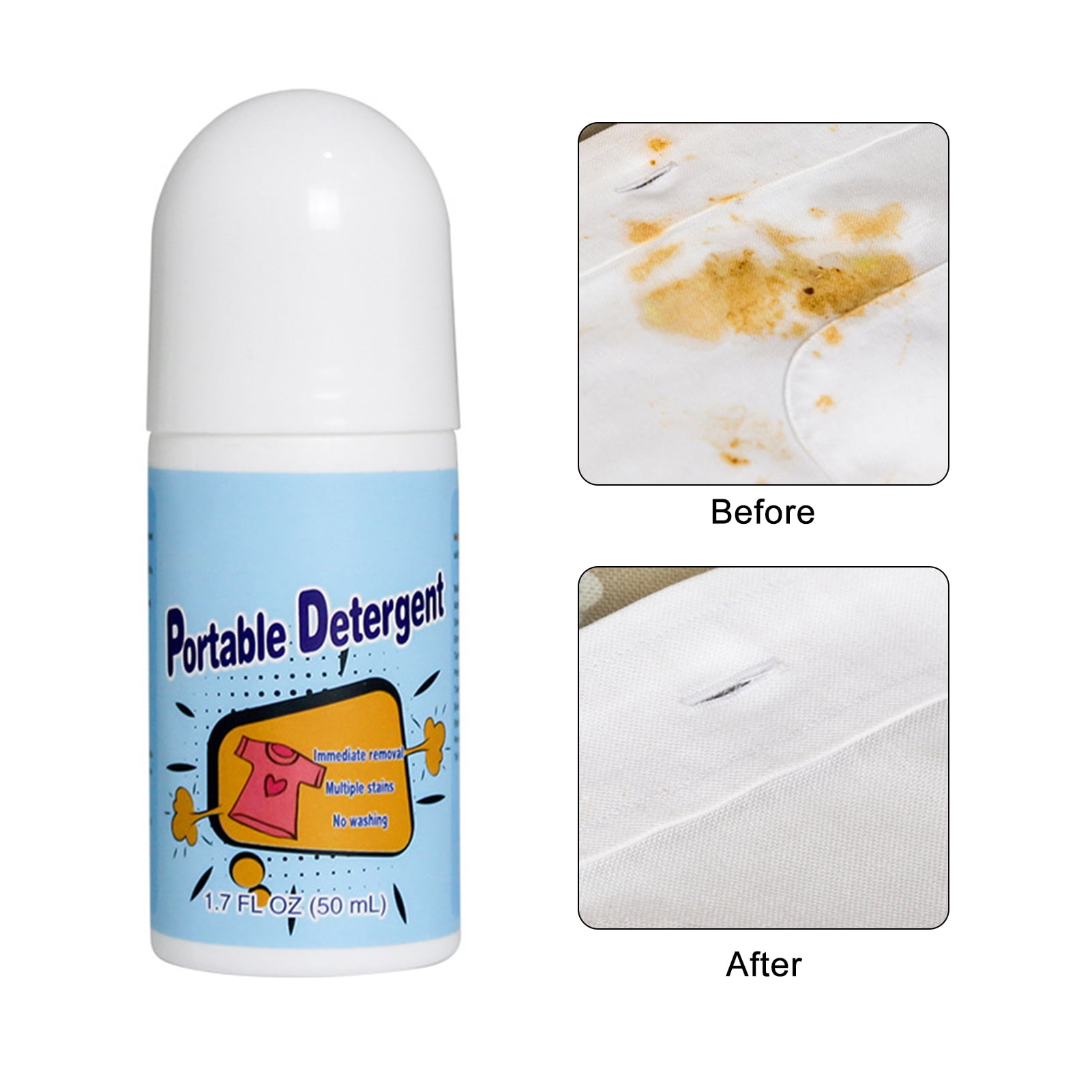 50ml Stain Remover Roller Non-washing Universal Remove Coffee Stains ...