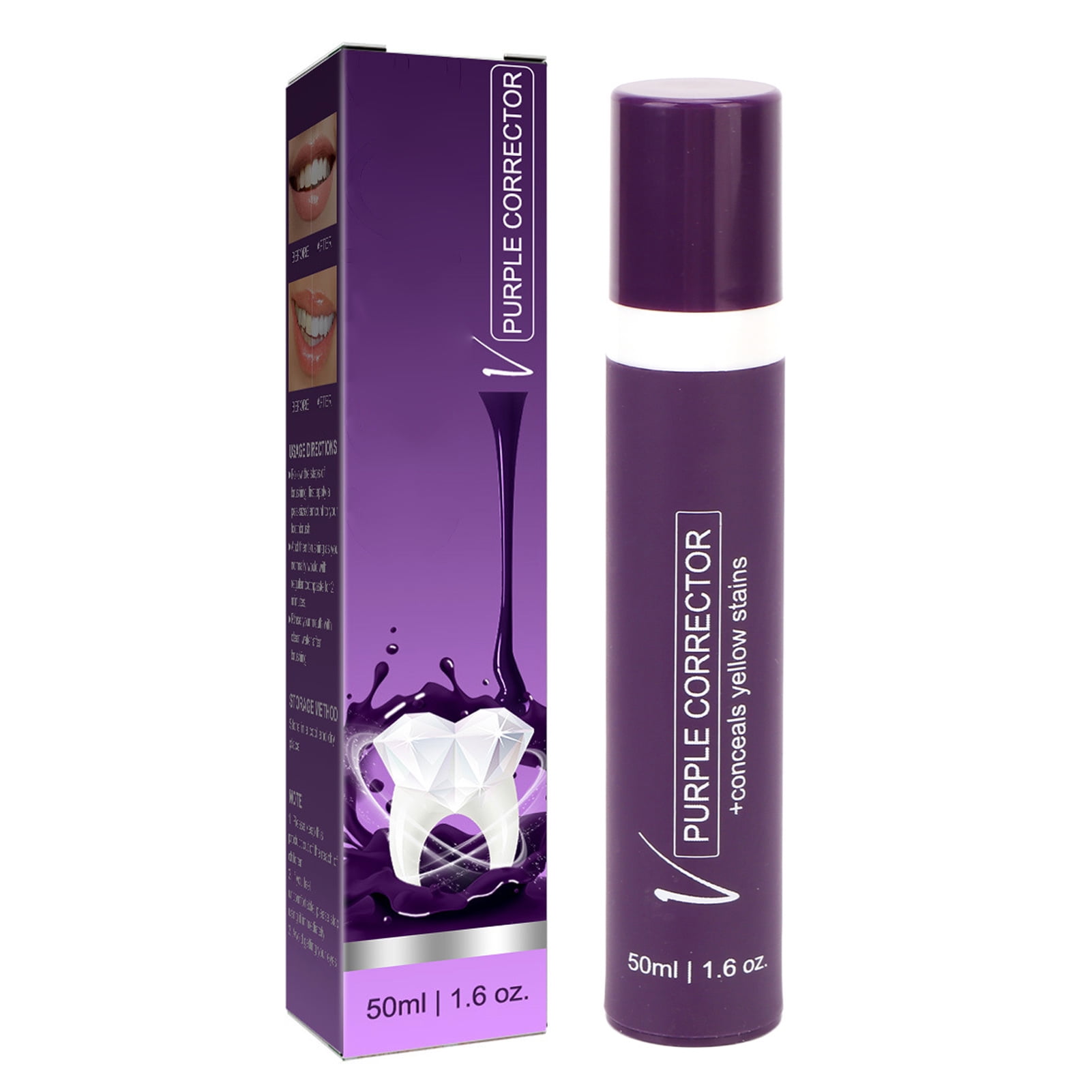 50ml Toothpaste Pen, Purple Toothpaste Gentle Deeply Cleaning Stain ...