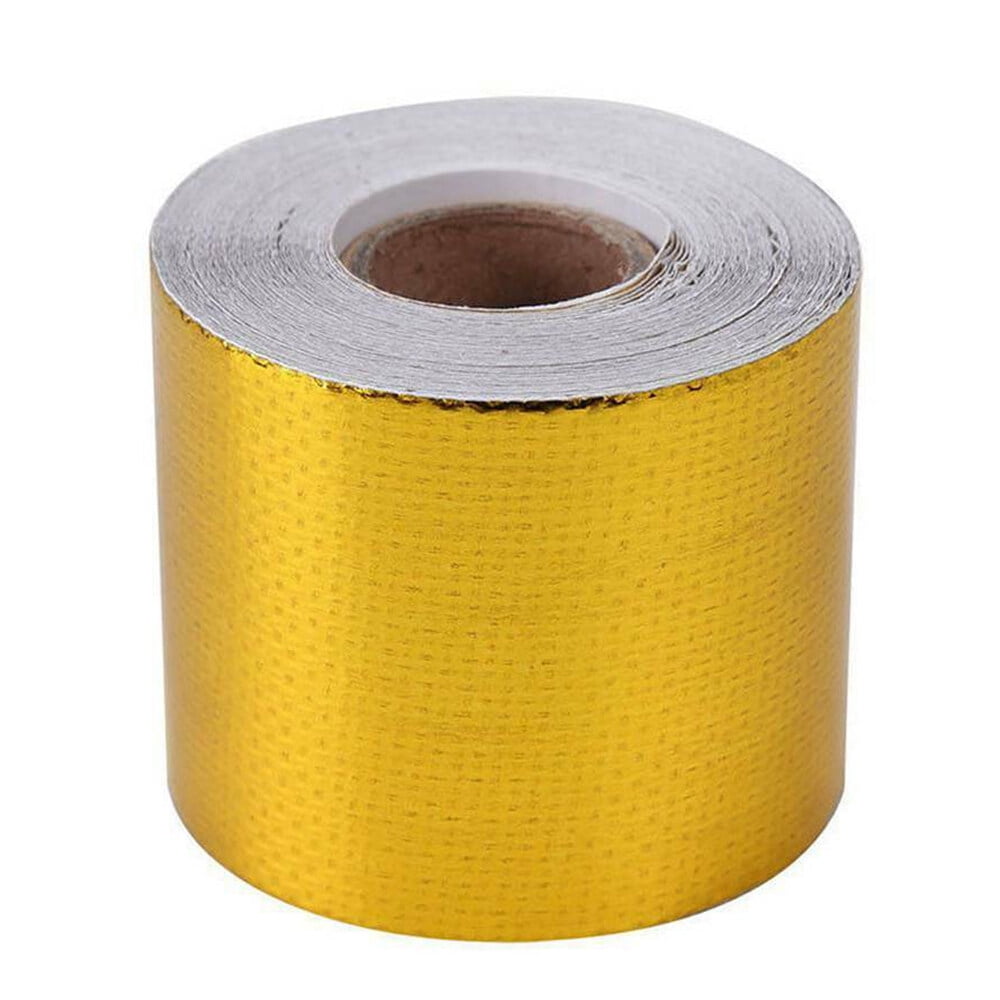 50mm*10M Aluminum Foil Reflective Roll Tape Exhaust Pipe Adhesive Heat ...
