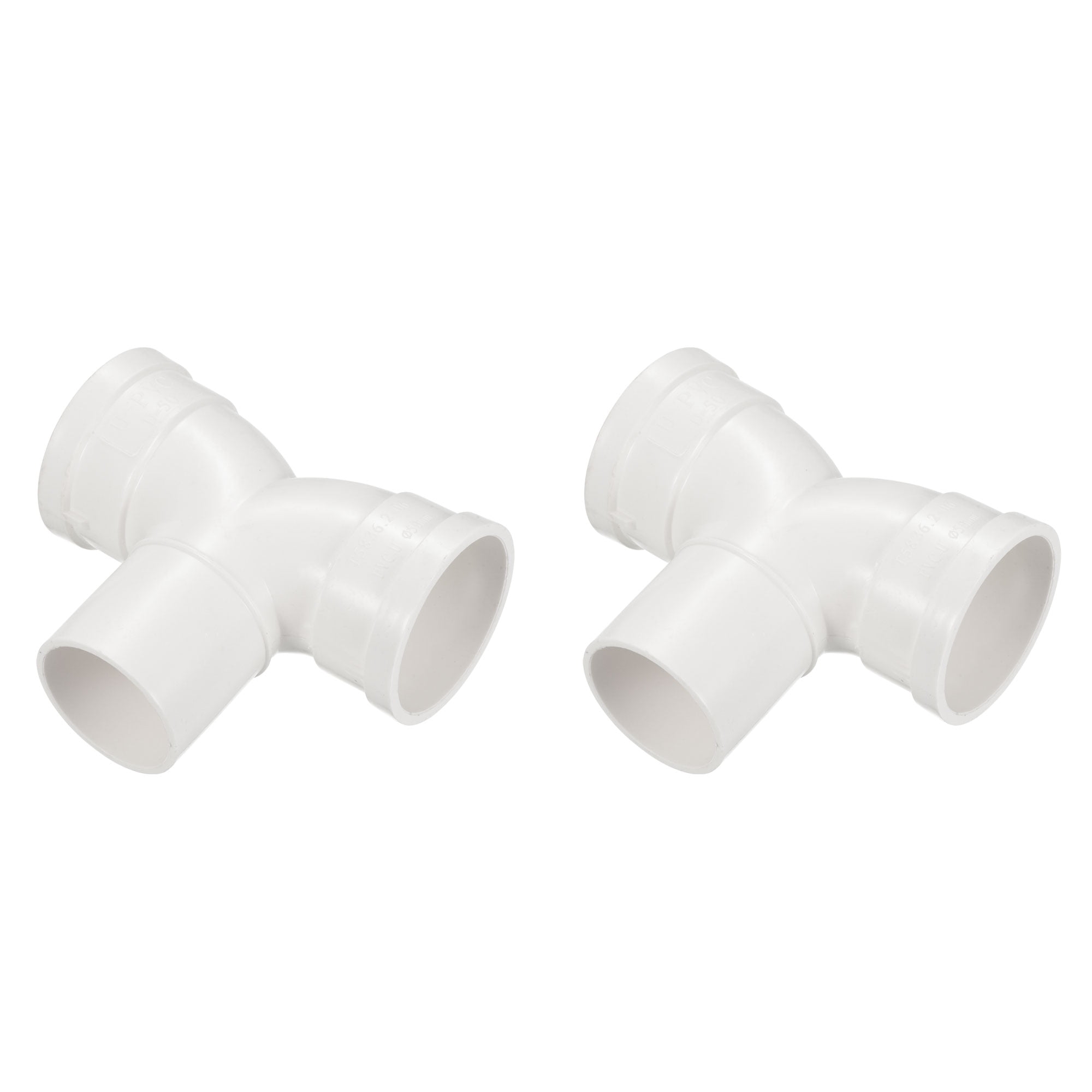 50mm/2" ID 45mm/1.8" OD 102x115mm Wye Pipe Fittings, 2 Pack Y Shape ...