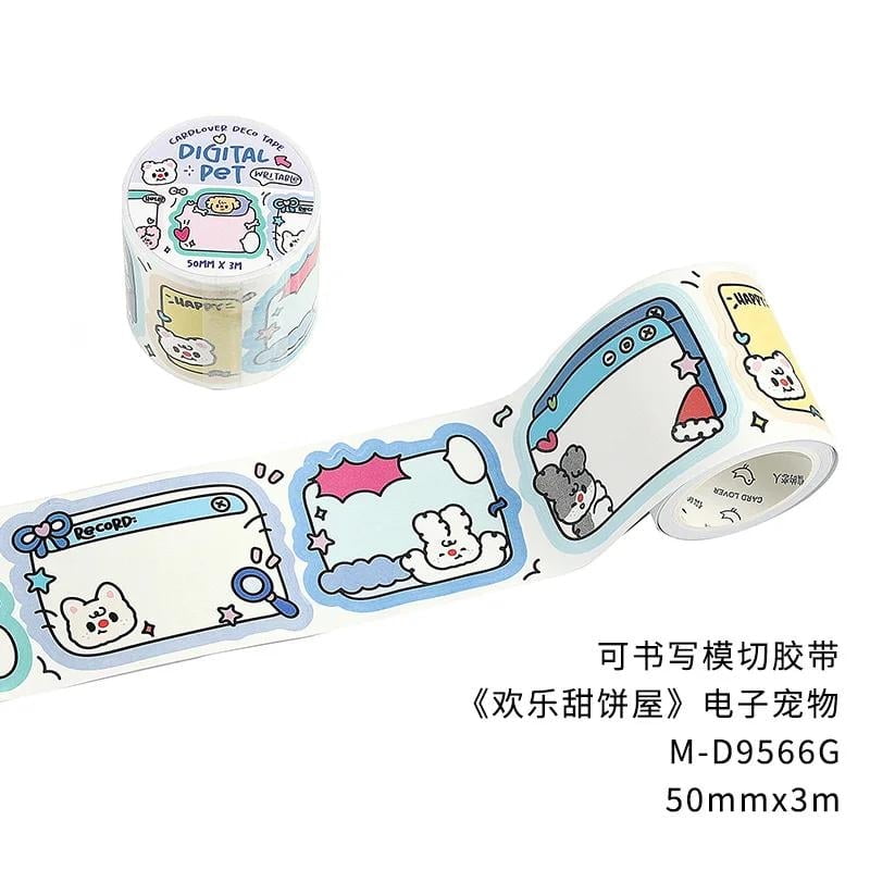 50mm * 3m Cute Cartoon Shaped Die Cutting Convenience Sticker Label ...