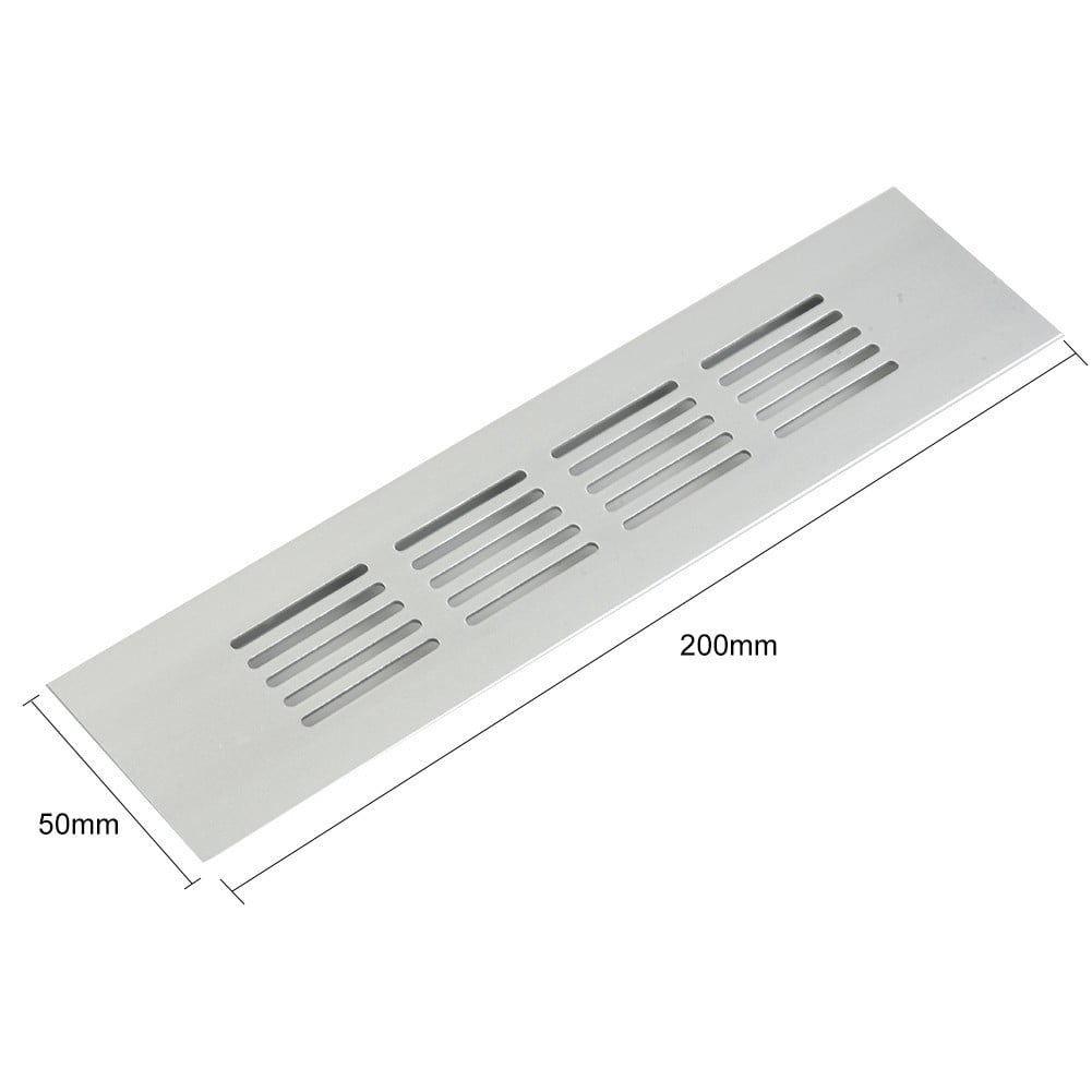 50Mm Aluminium Rectangular Cabinet Wardrobe Air Vent Grille Ventilation ...