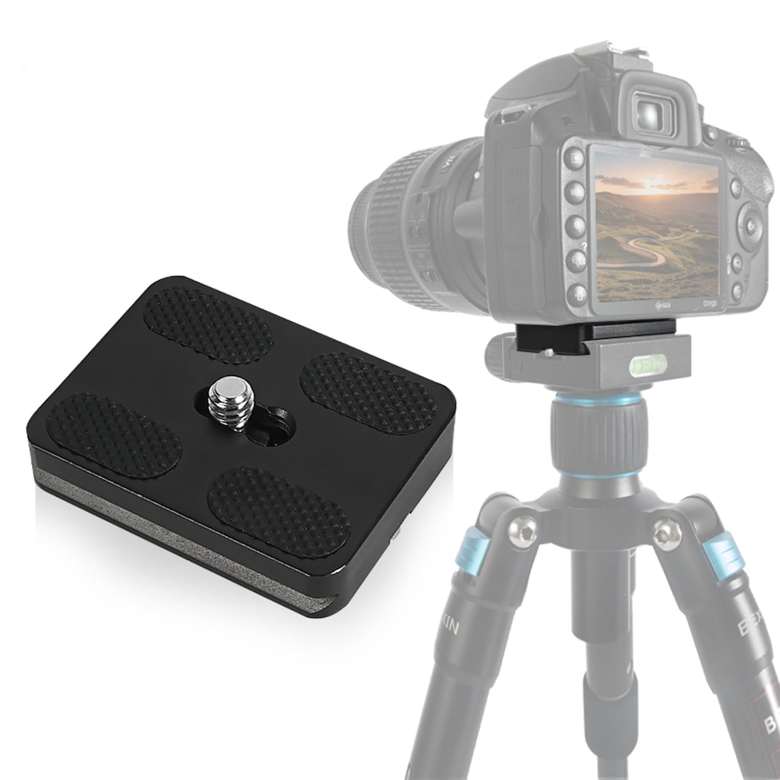 50mm Aluminum Tripod Quick Release Plate Screw Adapter Mount for DSLR ...
